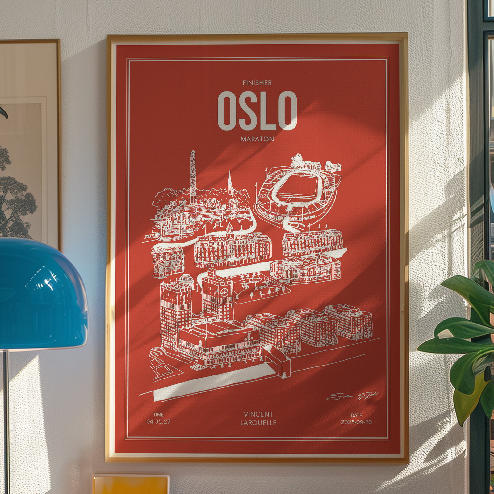 Oslo Marathon 2025 – Official Finisher Artwork